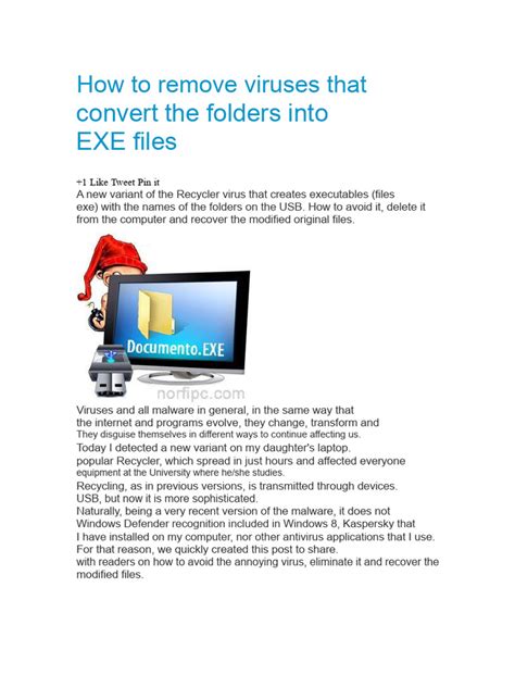 How To Remove Virus That Converts Folders Into Exe Files Pdf
