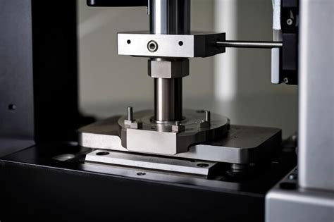 Premium Photo Closeup Image Of A Material Testing Machine Displaying A Sample Being Subjected