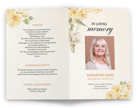Funeral Flyer Template