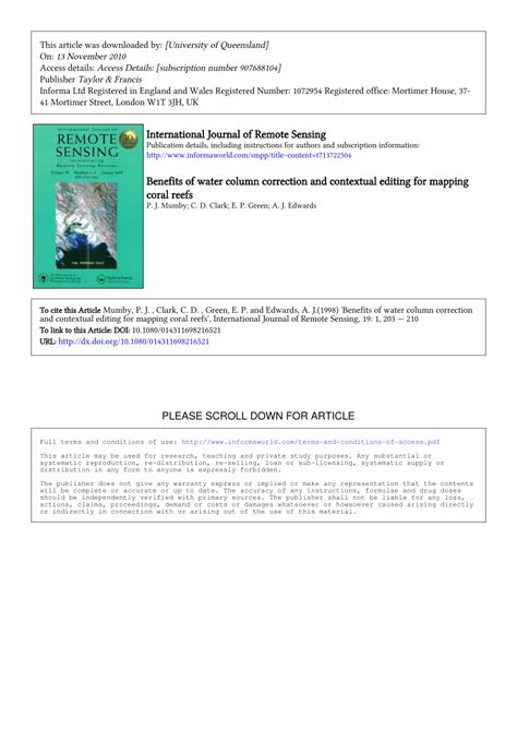 Pdf Water Column Correction Techniques