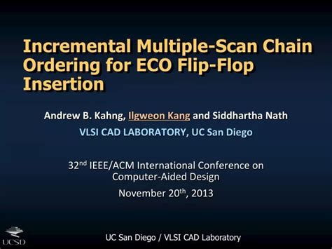 Ppt Incremental Multiple Scan Chain Ordering For Eco Flip Flop