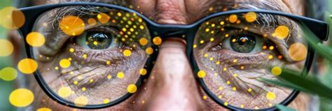 premium photo computer programmer with eyeglasses reflecting data