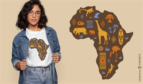 Africa Map T Shirt Design Vector Download