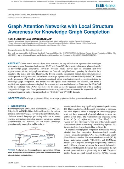 Pdf Graph Attention Networks With Local Structure Awareness For Knowledge Graph Completion