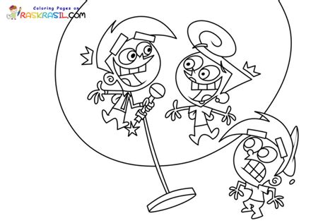 Desenhos De Padrinhos Mágicos Para Colorir