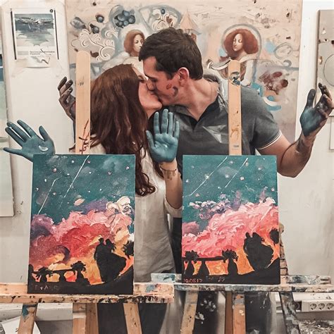 Свидание в студии рисования в Москве Canvas