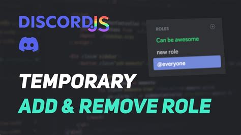 [outdated] discord js v14 43 add and remove temprole command youtube