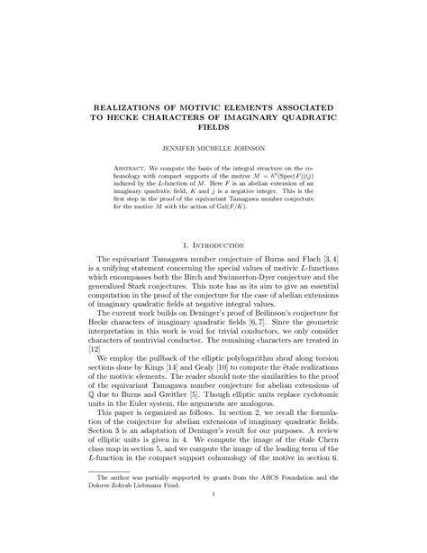 Realizations Of Motivic Elements Associated To Hecke Characters Of Imaginary Quadratic Fields