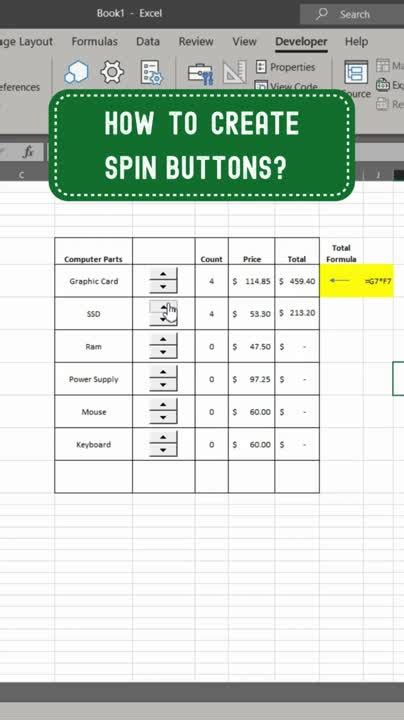Easy With Excel On Linkedin 🚀 Learn How To Use Spin Buttons In Excel