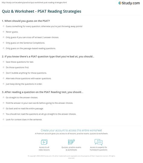 Free Test Taking Strategies Poster ~ 8 Tips Test Taking Worksheets Library