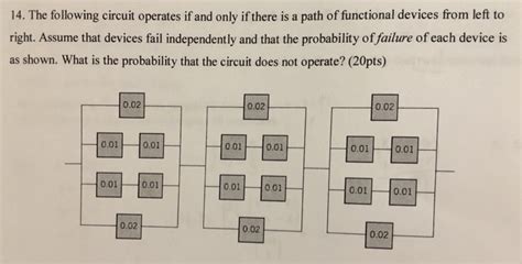 Solved 14 The Following Circuit Operates If And Only If