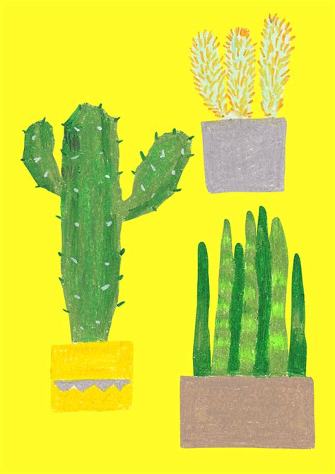 유토이미지 일러스트 선인장 화분