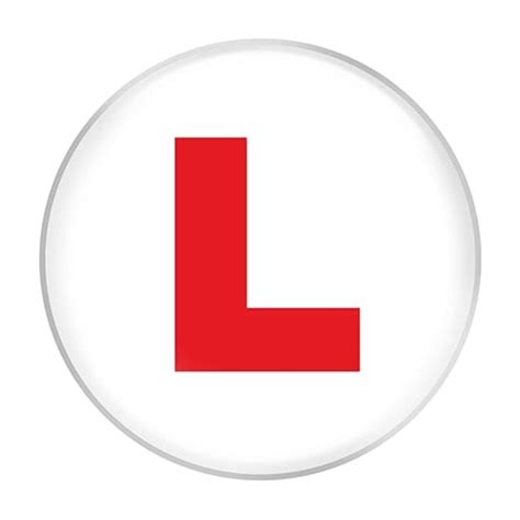 L Plate Learner Giant Badge 15cm Partyrama