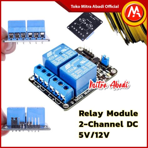 Jual Relay Module 2 Channel DC 5V DC 12V Shopee Indonesia