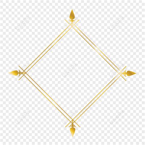 황금색 테두리 Png 일러스트 무료 다운로드 Lovepik