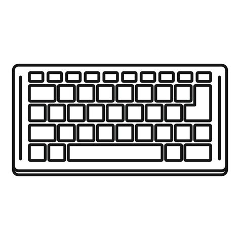 Computer Keyboard Icon Outline Style
