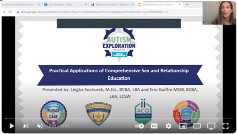Comprehensive Sex And Relationship Education For Individuals With Autism