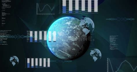 Animation Of Data Processing Over Globe On Black Background Stock Video Video Of Video Planet