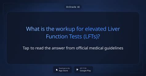 What Is The Workup For Elevated Liver Function Tests Lfts