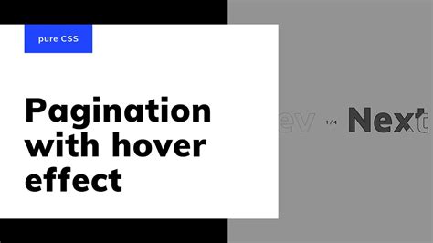 Css Pagination With Hover Effect Youtube