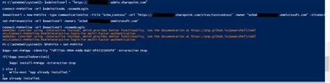 sharepoint online set pnptenantsite cannot get site error and other