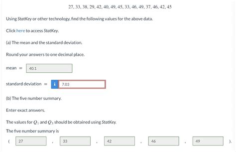 Solved Five Number Summary For Armspan Use The Computer