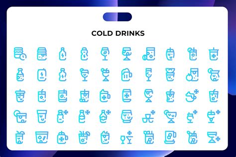 Cold Drinks Icons