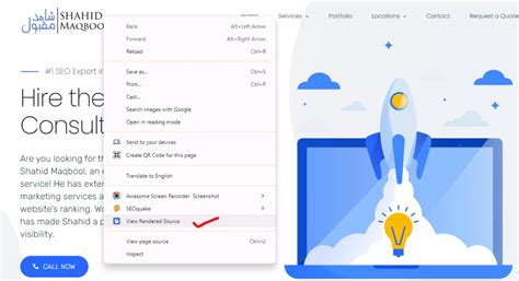 View Rendered Source Compare HTML Spot Issues SEOWallet