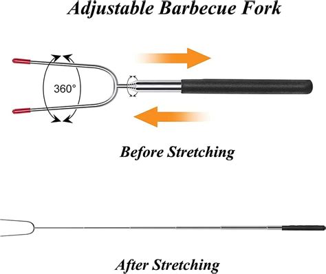 5 Pieces Barbecue Grill Forks Bbq Marshmallow Toasting Forks Sticks