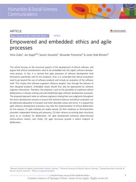 empowered and embedded ethics and agile processes pdf agile