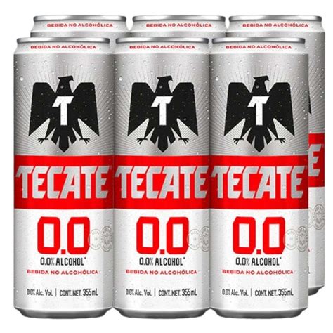 Cerveza Sin Alcohol Tecate 00 6 Pack Lata 355 Ml Guateselectos