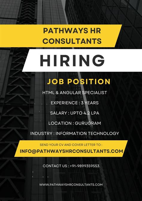 Pathways Hr Consultants On Linkedin Hiringalert Html Angular