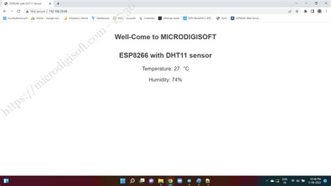 Dht11 Web Server With Wemos D1 Mini Using Arduino Ide