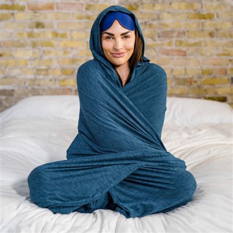 Adult Swaddle Wearable Blanket Hooded Sleep Pod Move For Adults Hug