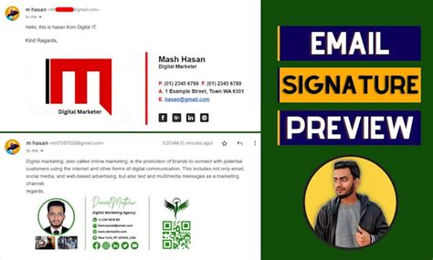 Create Clickable Email Signature Or Html Email Signature Or Outlook Signature By Digitalhasan5