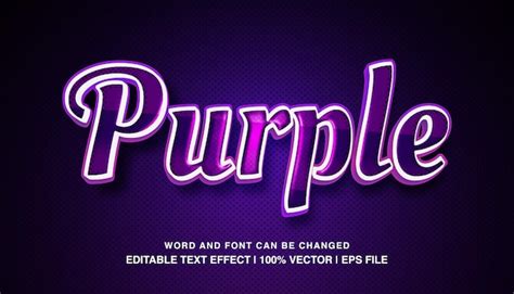 Premium Vector Purple Editable Text Effect Template 3d Bold Glossy Neon Light Futuristic Style