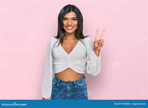 Young Latin Transsexual Transgender Woman Wearing Casual Clothes
