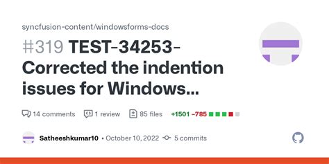TEST 34253 Corrected The Indention Issues For Windows Forms Controls In