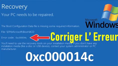 REPARER L ERREUR 0xc000014c SOUS WINDOWS 10 11 YouTube