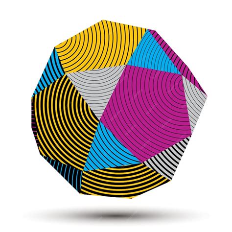 Premium Vector Geometric Colorful Polygonal Striped Structure Modern Science And Technology