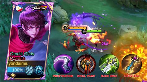 Dyrroth New Meta Lifesteal Hack Build For Buffed Dyrroth Mlbb Youtube