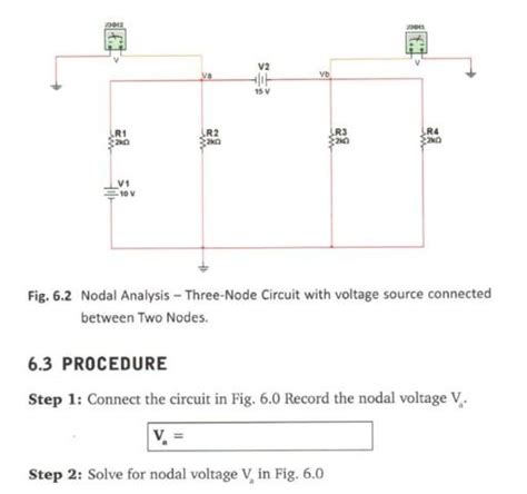 Solved Fig 62 Nodal Analysis Three Node Circuit With