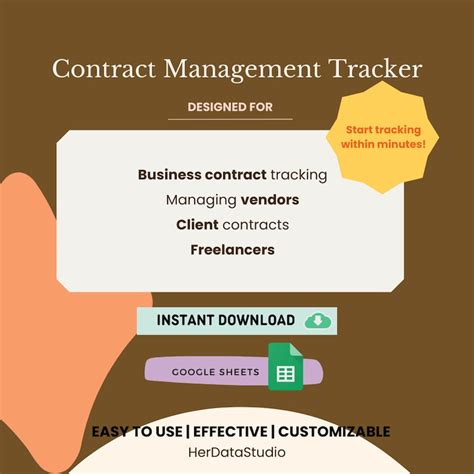 The Contract Management Tracker Report Manage Your Contracts Efficiently In One Place Etsy