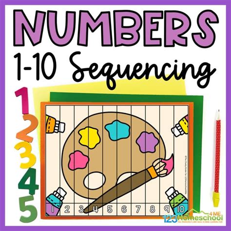 Free Back To School Sequencing Numbers 1 10 Printable Puzzles