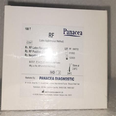 Rf Latex Agglutination Method Kit At Best Price In Hyderabad By Panacea
