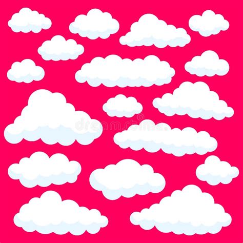 Clouds Vector Collection Cloud Computing Pack Stock Vector