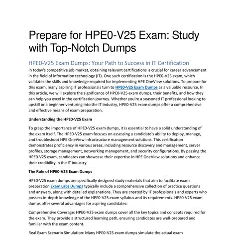 HPE V Exam Dumps Pdf DocDroid