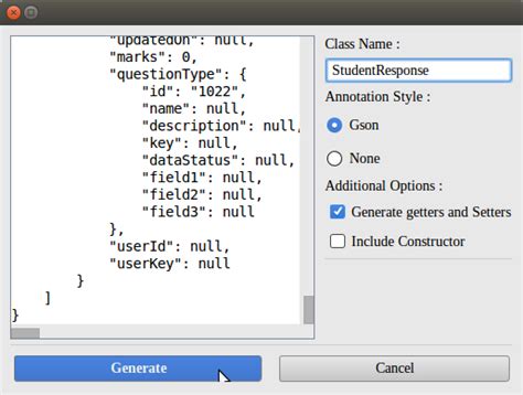 Awesome Pojo Generator Sample Code And Directory Of Libraries For Android Developers