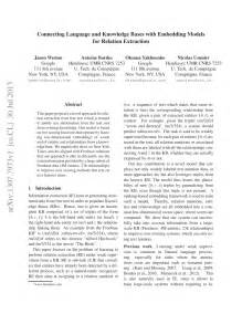 Pdf Connecting Language And Knowledge Bases With Embedding Models For