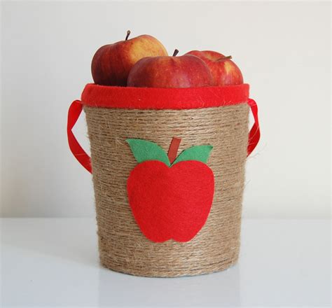 Upcycled Ice Cream Container Turned Apple Picking Bucket